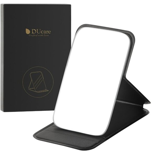 Other | Mini Folding Mirror Portable Travel Pu Portable Adjustable ...